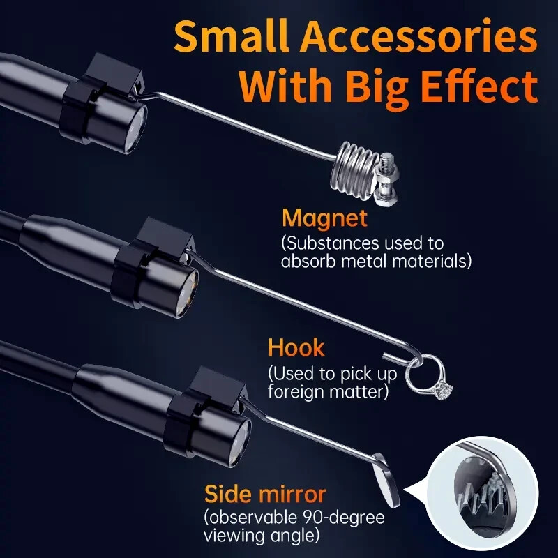 ANESOK Industrial Handheld Endoscope 4.3 IPS 1080P HD 5M Borescope ...