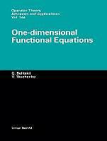 One-Dimensional Functional Equations von Vadim Tkachenko (2012, Taschenbuch) online kaufen | eBay.de