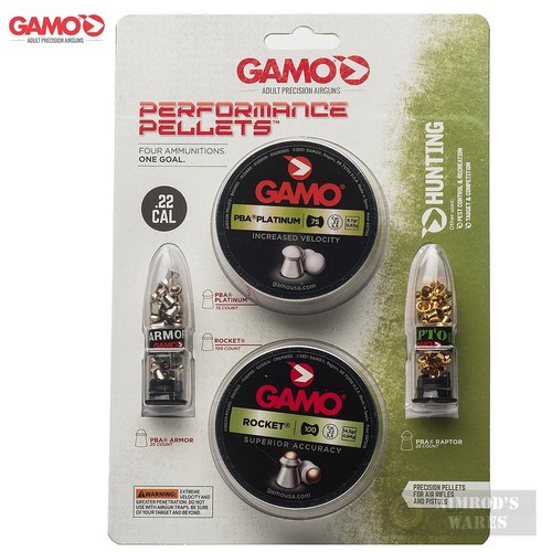 Gamo PERFORMANCE PELLETS .22 Combo Pack AIR GUN AIR RIFLE 63209285554 ...