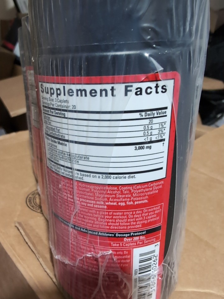 3 SixStar Pre-Workout N.O. FURY 60 Caplets-12-26 Nitric Oxide Matrix ...