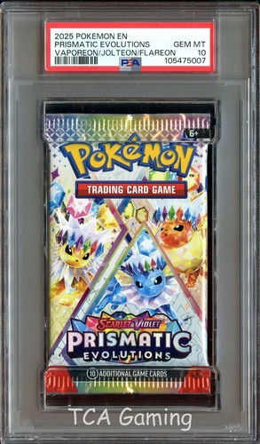 PSA 10 GEM MINT Prismatic Evolutions SEALED Booster Pack (Jolteon) Pokemon 007 | eBay
