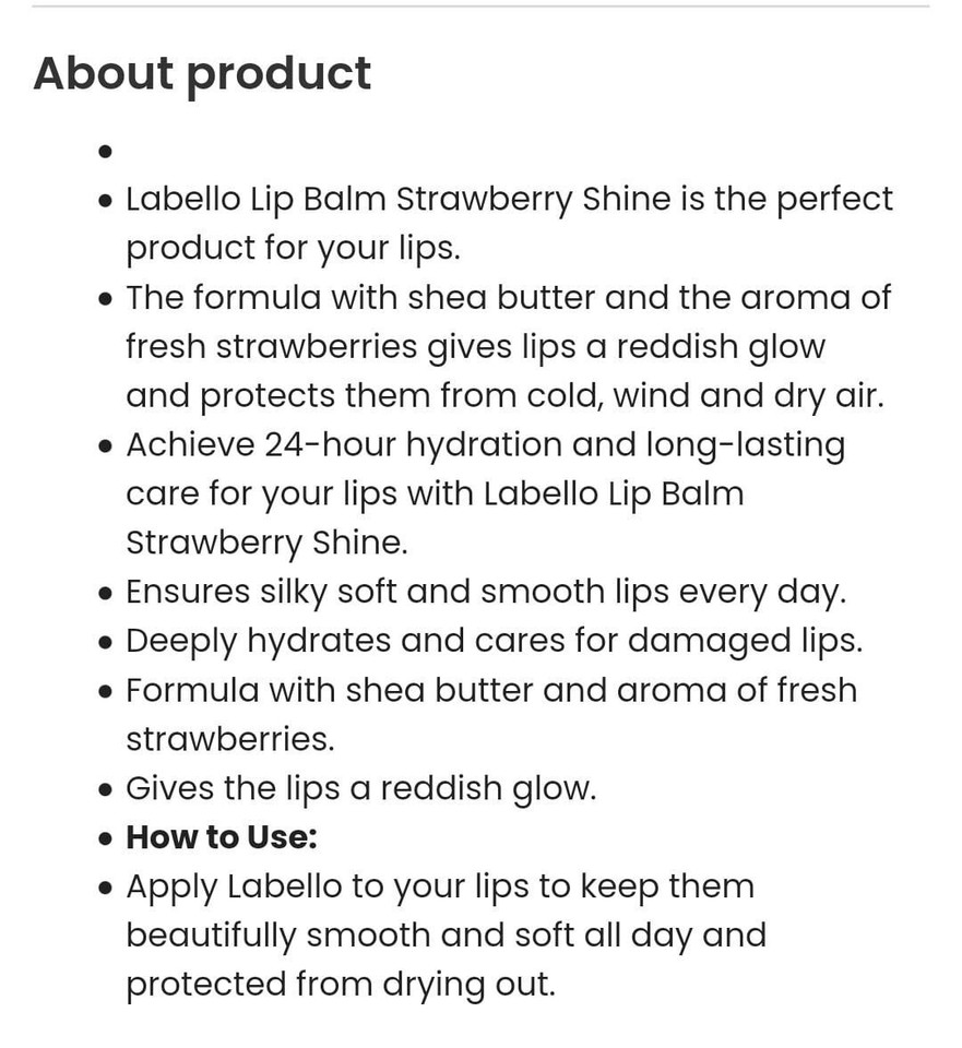 Labello Strawberry Moisturizing Shine Soft Red Lip Balm For Dry Lips4 ...