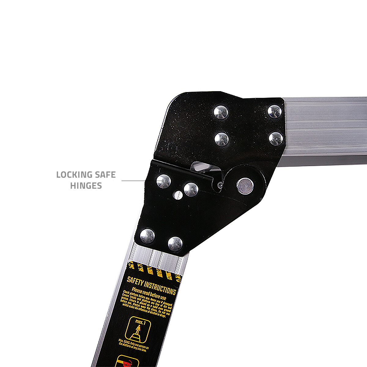 Aluminium Hop up Step Ladder Odd Job Folding Stool Platform Work Bench ...