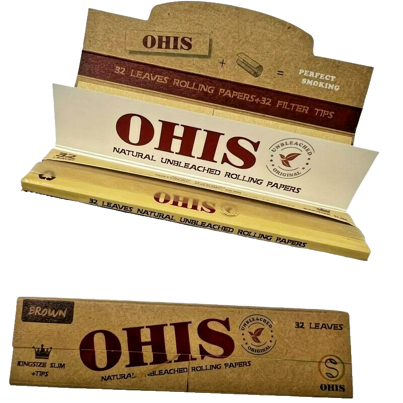 OHIS Kingsize BOX Papers Long Papers Blättchen, Unbleached 24 x 32 ...