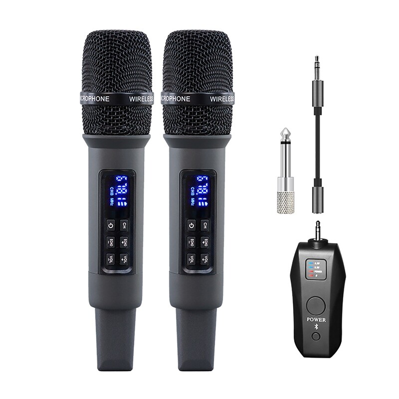 Rechargeable Wireless Handheld Microphone bluetooth UHF Mic w/ Portable ...