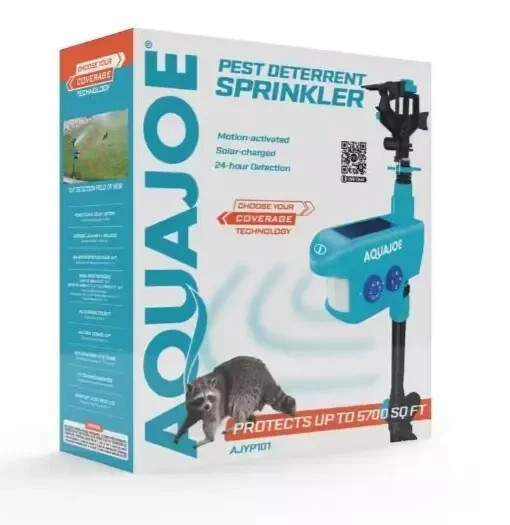 AQUAJOE Yard Pest Deterrent Motion Activated Water Sprinkler DAY/NIGHT ...