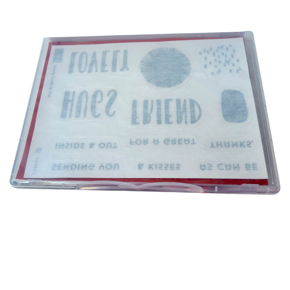 Stampin Up LOVELY INSIDE & OUT Stamp Set & LOVELY WORDS Thinlits Dies ...