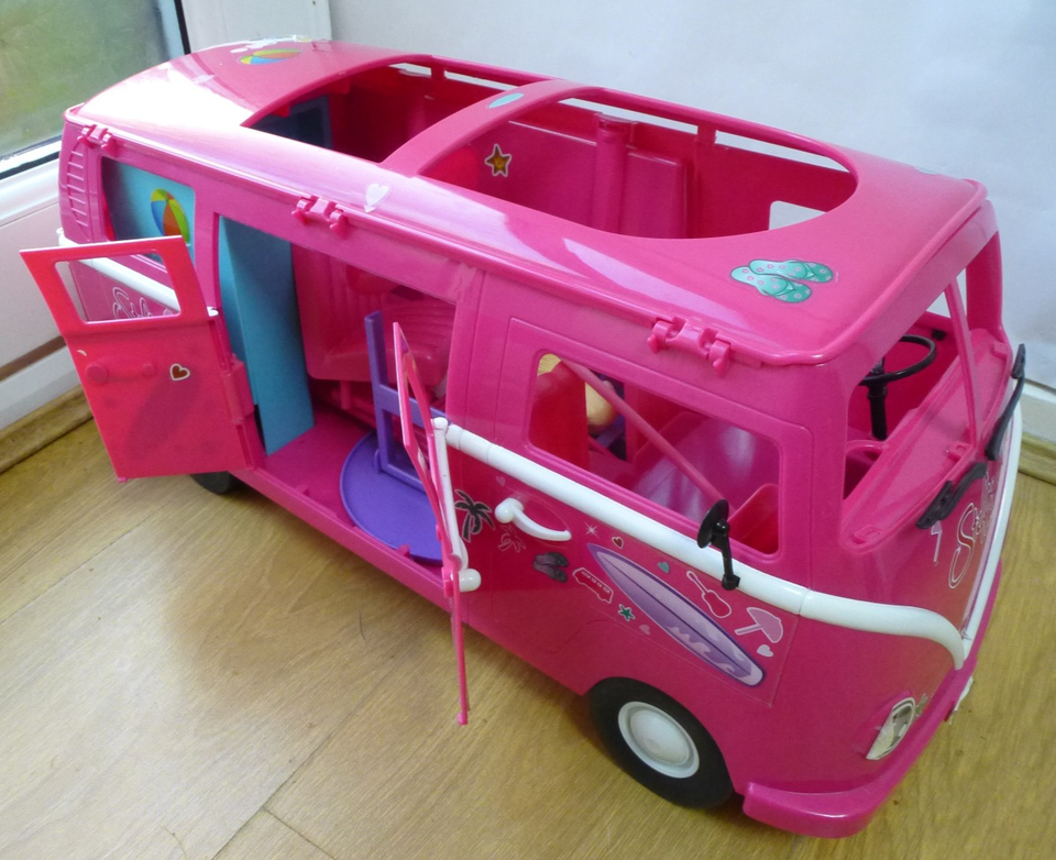 VW CAMPER VAN T1💥SIMBA STEFFI LOVE HAWAII BARBIE DOLL SIZE TOY HOUSE 1/ ...