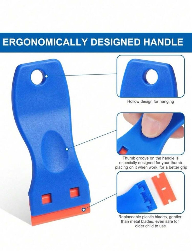 Plastic Scraper Plastic Scraper Razor Auto Decals Stickers Remover Tool ...