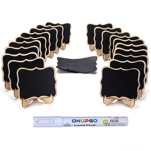 Mini Chalkboard Signs, 20 Pack Small Chalkboard Labels Table Signs with ...