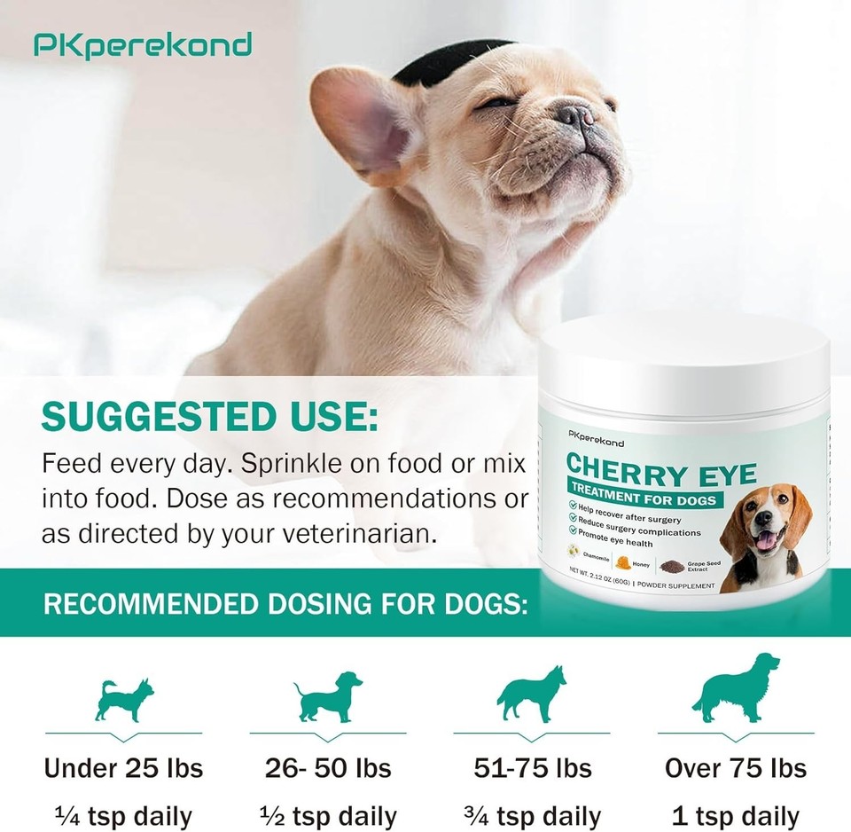 Cherry Eye Treatment for Dogs Eye Supplement Recovery Redness Swelling ...