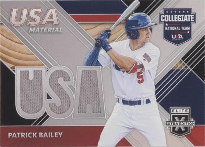2020 Panini Elite Extra Edition - USA Baseball Material Patrick Bailey ...