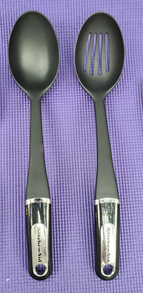 KitchenAid Kitchen Cooking Utensil Silicone Rubber Tools BLACK - Set of ...