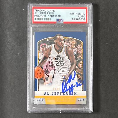 2012-13 Panini Basketball #2 Al Jefferson Signed AUTO PSA Slabbed | eBay