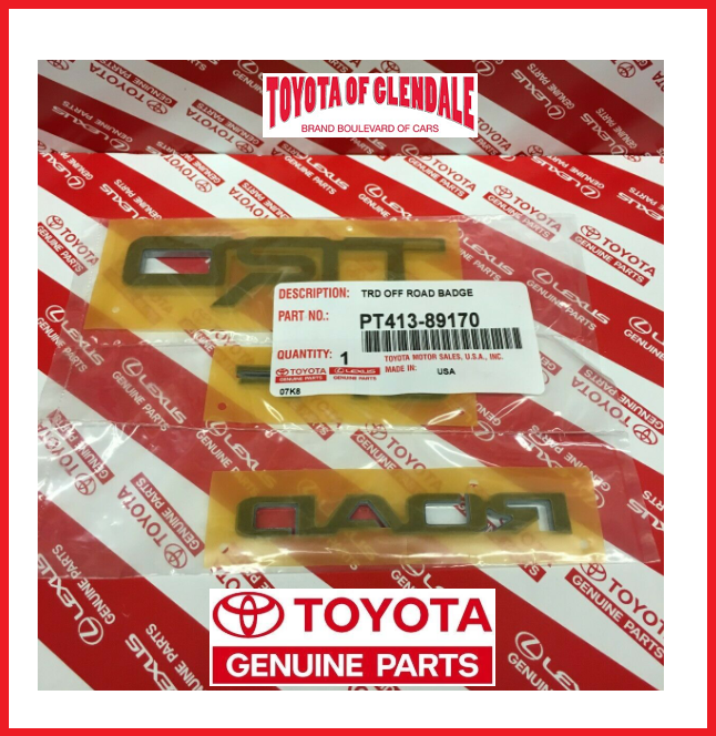 2010-2024 TOYOTA 4RUNNER SILVER TRD OFF ROAD BADGE GENUINE OEM PT413 ...