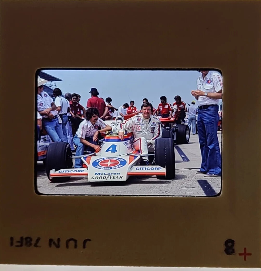 1978 INDY 500 #4 Johnny Rutherford Photo Slide Kodachrome Bruce McLaren ...