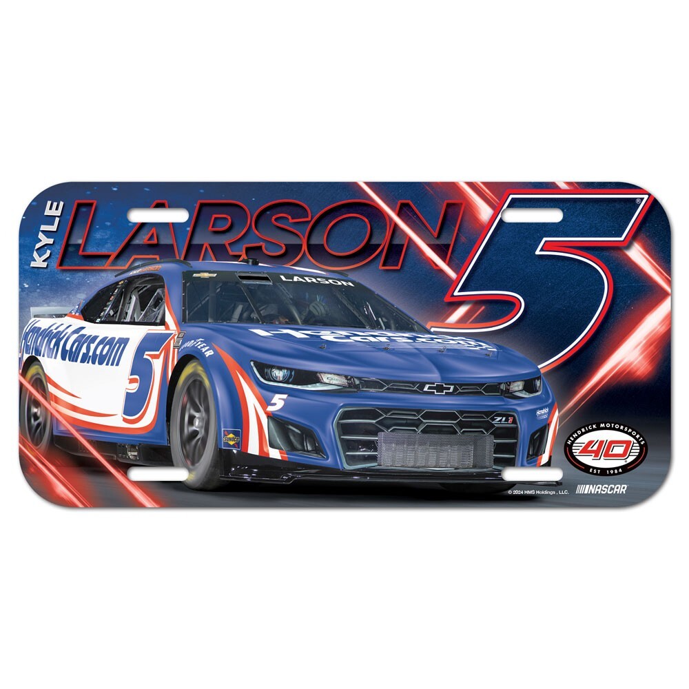 Kyle Larson 2024 Wincraft #5 Hendrickcars.com Poly License Plate | eBay