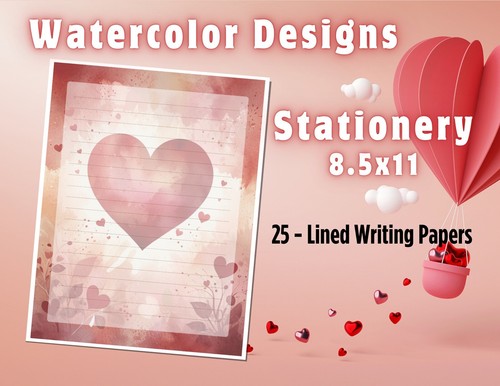 NEW - Lined Stationery Paper (25 Sheets) 8.5 x 11 Premium Paper #78 | eBay