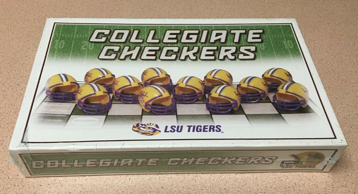 VINTAGE & RARE LSU TIGERS COLLEGIATE CHECKERS GAME FACTORY SEALED | eBay
