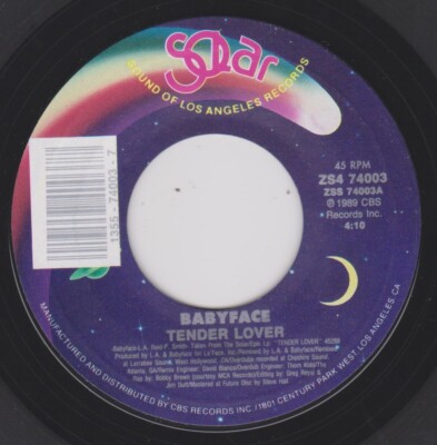 BABYFACE {80s R&B 45} TENDER LOVER / INSTRUMENTAL ♫hear | eBay