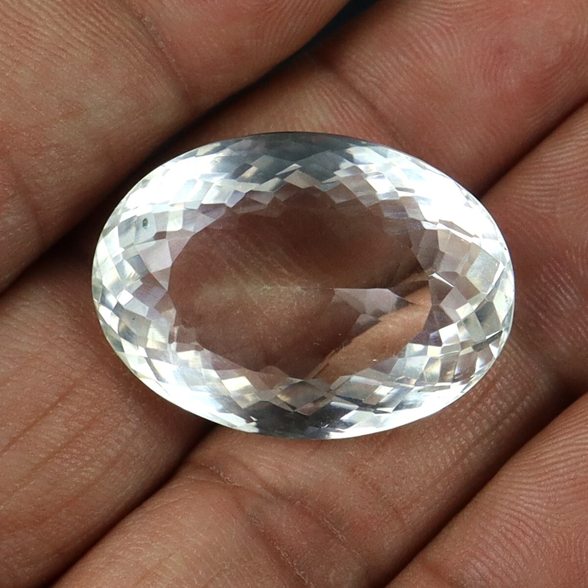 53 Ct Natural Healing Crystal White Quartz 30 mm Oval Pendant Size ...