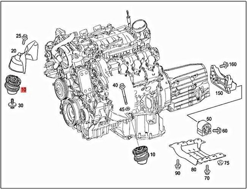 Genuine MERCEDES W221 S-CLASS W221 Engine mount 2212404717 | eBay