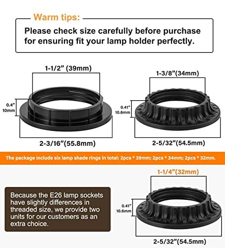 Lamp Shade Ring Sizes Metal Lampshade Reducer Ring Plate Light