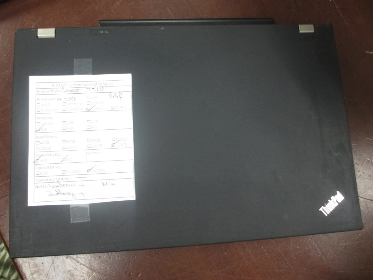 Lenovo T510 Specs
