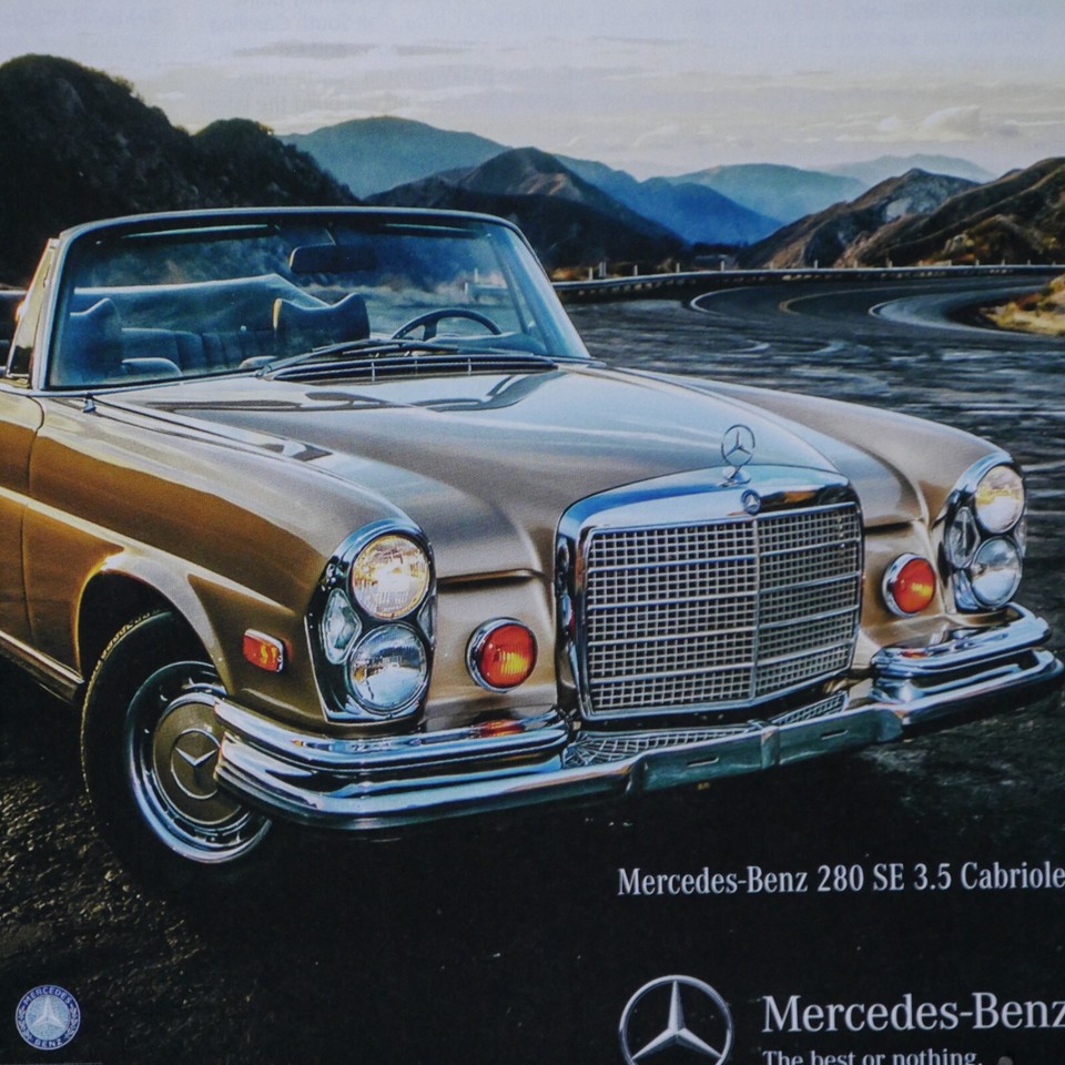 1971 Mercedes Benz 280 SE 3.5 Cabriolet 2016 MB Classic Original Print ...