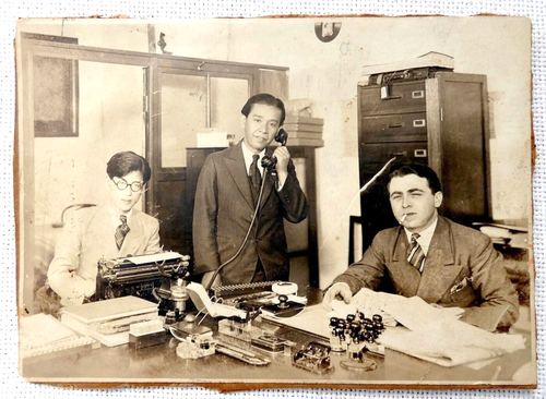 Judaica Antique cabinet photo of a Jewish office in Harbin, China, 1920 ...