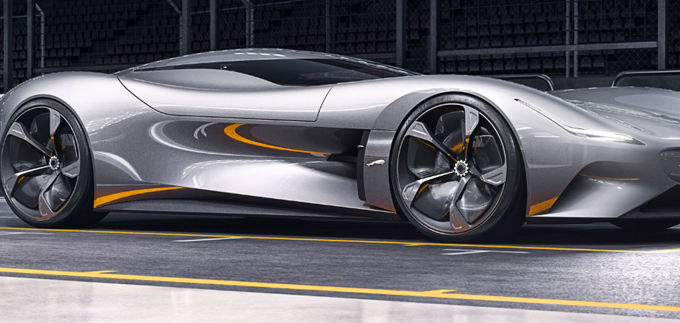 Jaguar Concept Car HyperCar SuperCar w/Race Wheels Custom Built1 ...