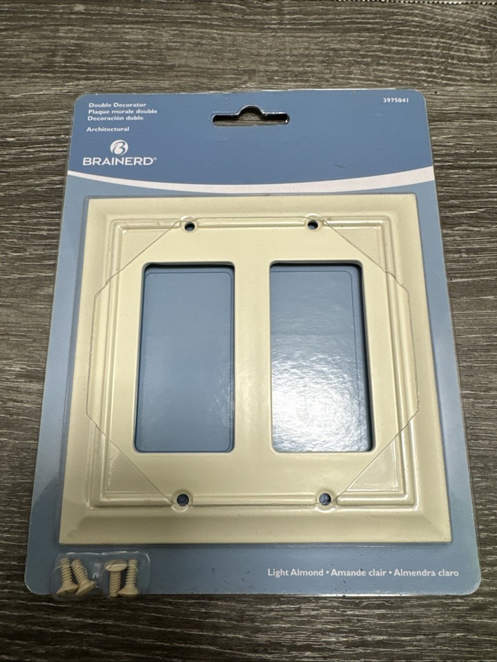 Brainerd Double Decorator Architectural Wall Plate Light Almond 3975041 ...