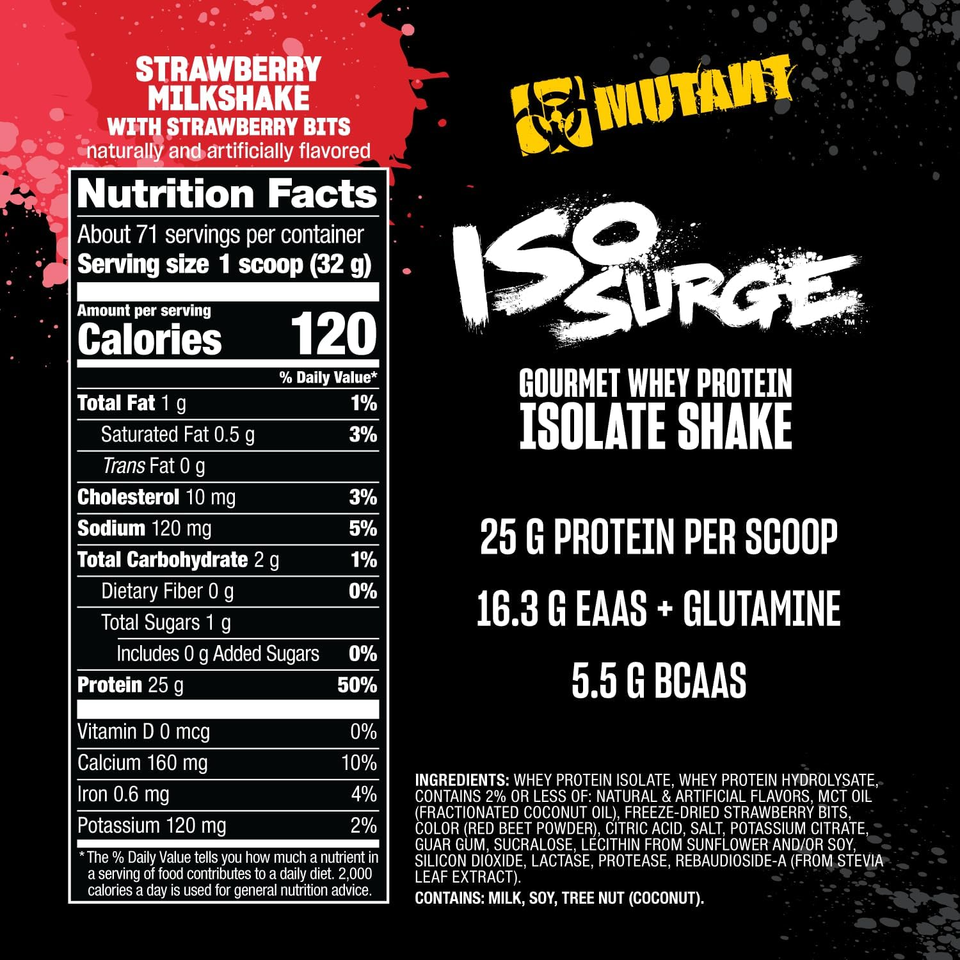 MUTANT HARDCORE ISO SURGE Gourmet Whey Protein Isolate Hydrolysate ...