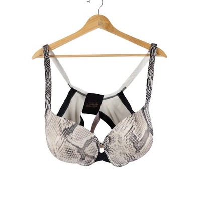 Savage X Fenty 38G Snake Print Balconette Push Up Bra Black White Snake ...