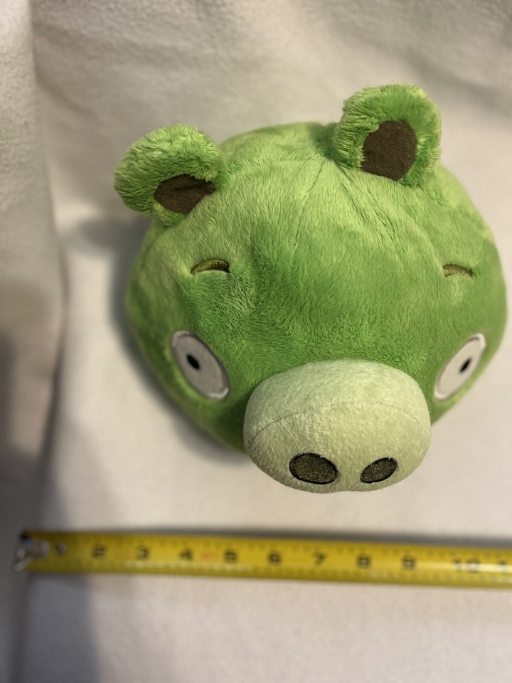 Angry Birds Plush Green Pig 2010 Commonwealth King Piggie No Sound No ...