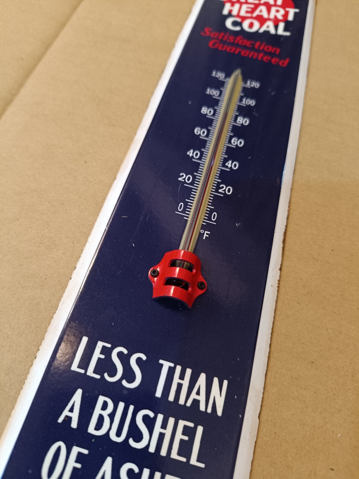 Vintage Glass Thermometer Great Heart Coal No porcelain merchandise ...