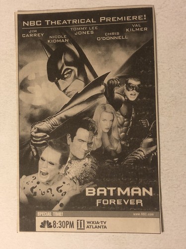 Batman Forever Vintage Print Ad Val Kilmer Tommy Lee Jones Jim Carrey ...