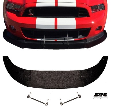 FRONT SPLITTER + 2 SUPPORT RODS for 2010-2014 SHELBY GT500 MUSTANGS | eBay