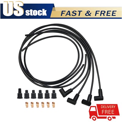 Fits Ford 2N 9N 8N Tractor Front Mount Copper Core Spark Plug Wire Set ...