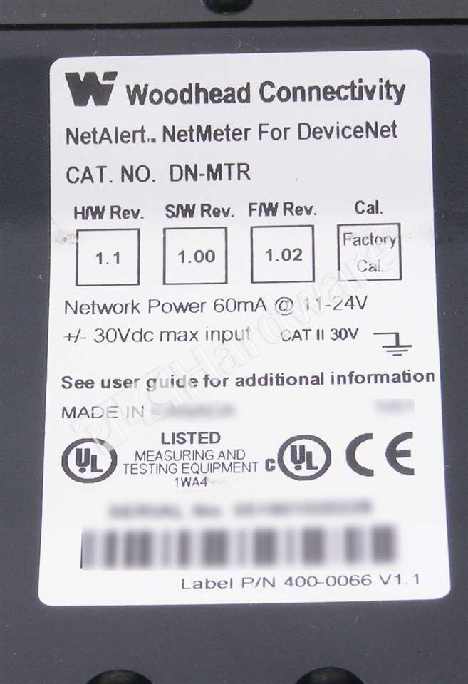 Woodhead DN-MTR NetAlert! DeviceNet NetMeter Diagnostic Tool | eBay