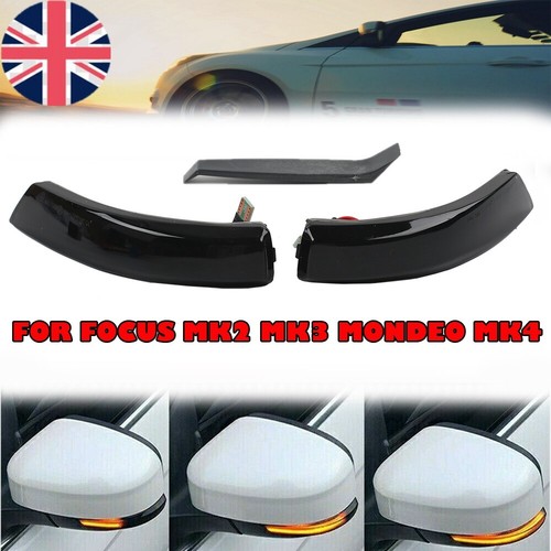 Pair For Ford Focus Mk2 Mk3 Dynamic LED Wing Mirror Indicator Turn ...
