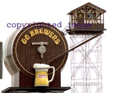 Milwaukee County Stadium Bernie the Brewer on the Swiss Chalet Color ...