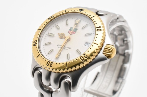 [ Exc+5 ] Vintage TAG Heuer S95.813 S/el SEL 200M White Gold Quartz Men ...