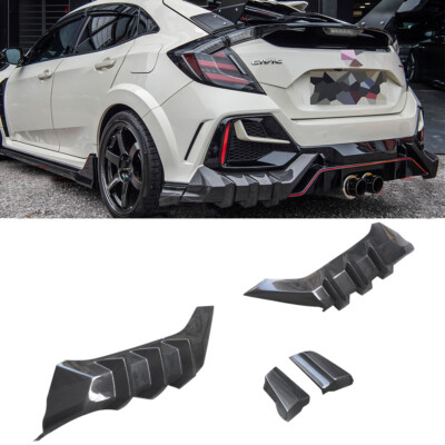 FK8 CARBON FIBER REAR BUMPER DIFFUSER LIP FOR 17-21 HONDA CIVIC TYPE-R ...