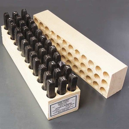 Young Bros Stamp Works 04363 Steel Stamps Set,2-3/4" Shank L,Steel ...