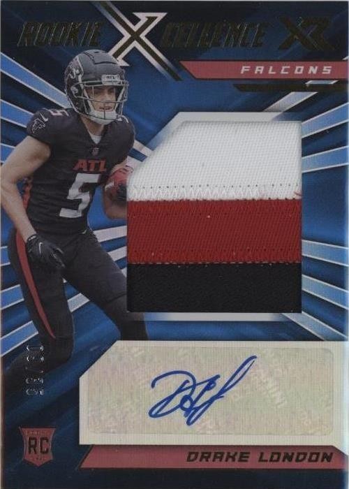 2022 Panini XR - Rookie Xcellence Autograph Swatches Drake London #RXE ...