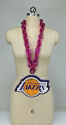 New NBA Los Angeles Lakers Gameday Tailgate Hot Pink Fan Chain Fanchain ...
