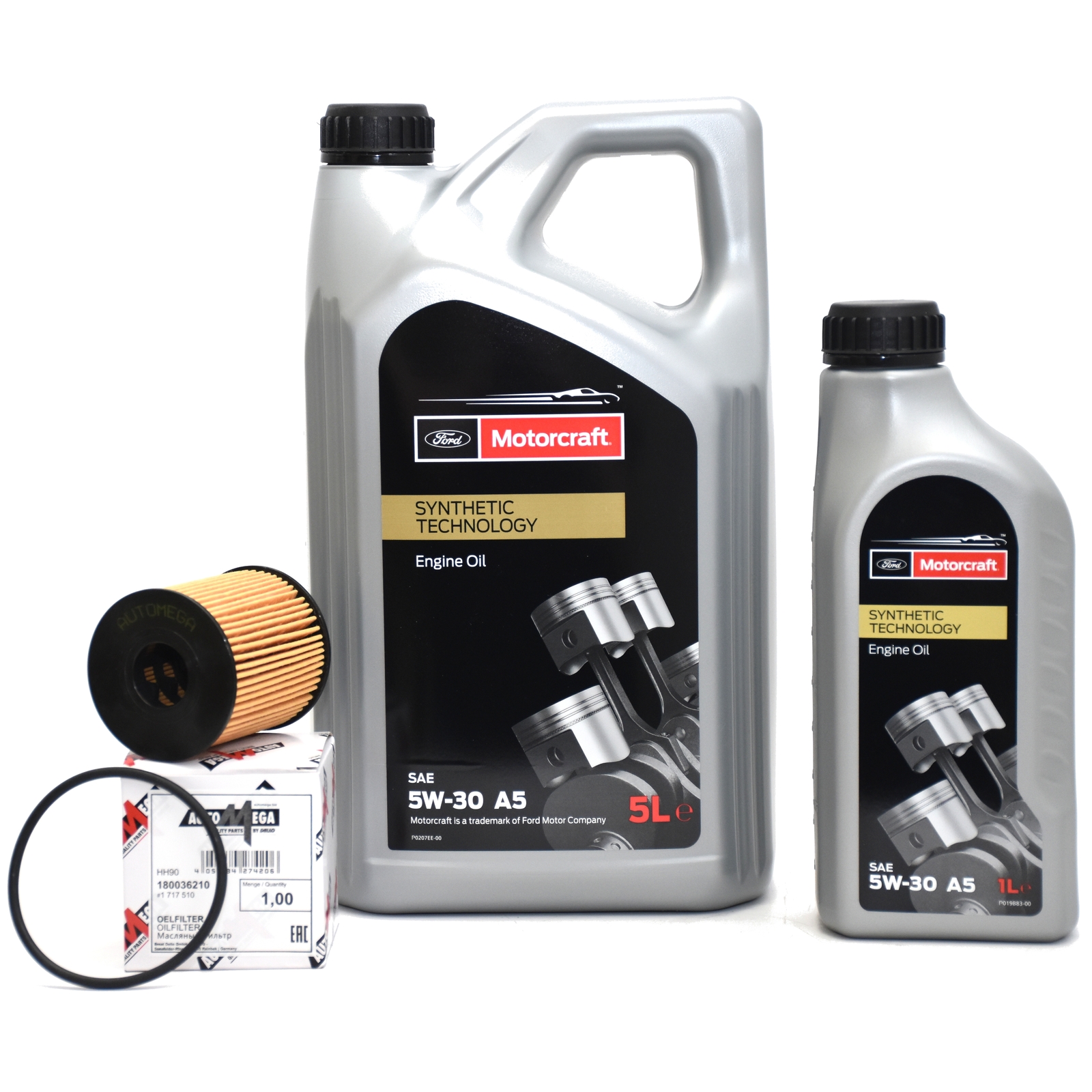 Ford Motorcraft 5W30 Motoröl ÖL 15CF54 15CF53 6 Liter + Ölfilter 2.0 2. ...