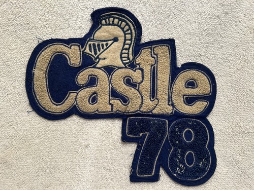Vtg. Castle High School Knights Jacket Patch Chenille Large IN 1978 ...