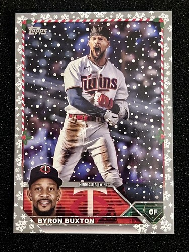 2023 Topps Holiday ⚾️ Byron Buxton #49 Metallic Holiday Parallel ...